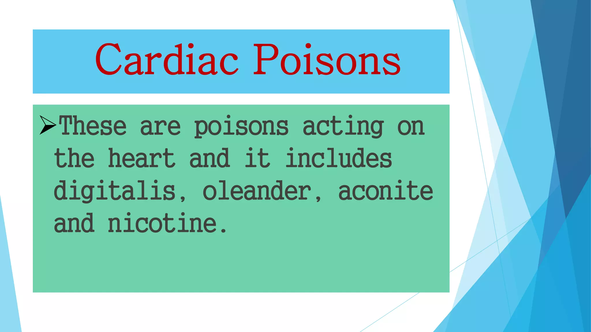 Classification of poisons and its mode of action | PPTX