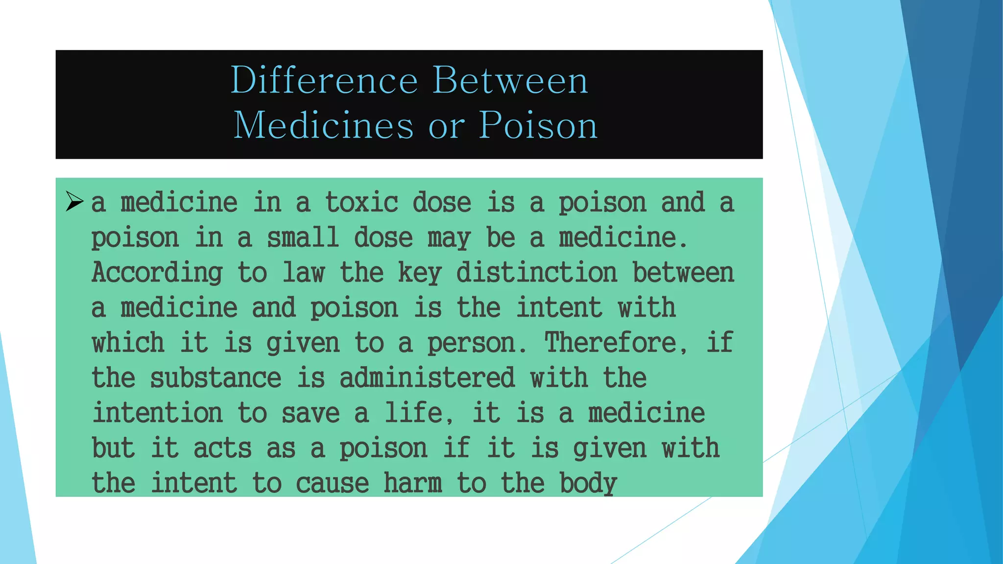 Classification of poisons and its mode of action | PPTX