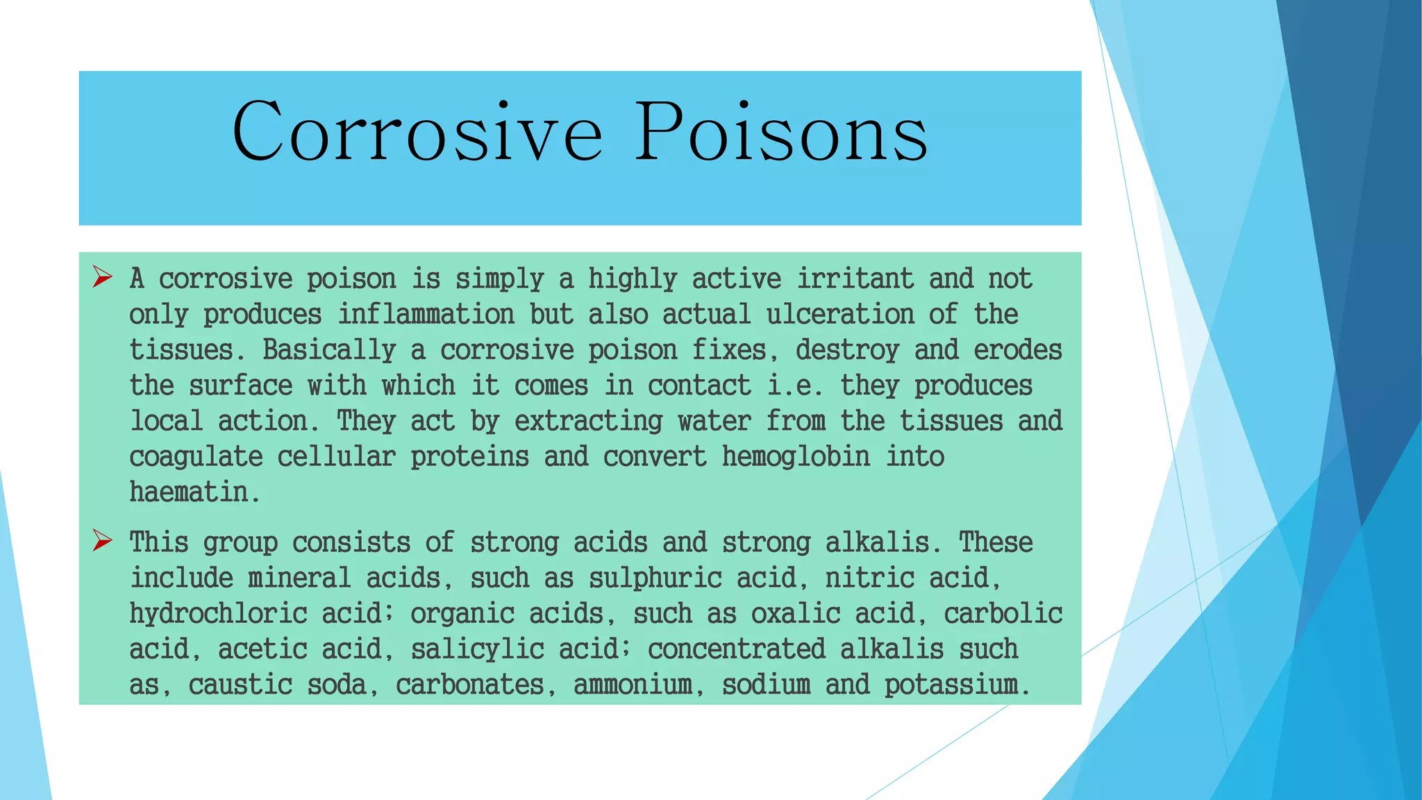Classification of poisons and its mode of action | PPTX