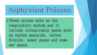 Classification of poisons and its mode of action | PPTX