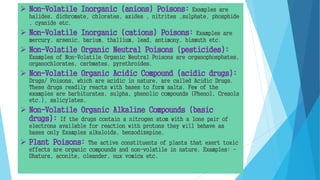 Classification of poisons and its mode of action | PPTX