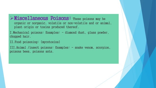 Classification of poisons and its mode of action | PPTX | Digestive ...