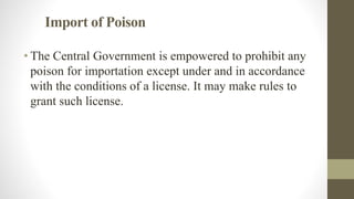 Pharmaceutical jurisprudence Poisons Act 1919.pptx
