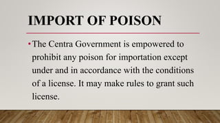 Pharmacy Law and Ethics- Poisons Act -1919.pptx