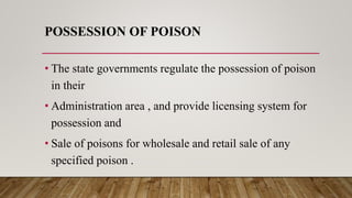 Pharmacy Law and Ethics- Poisons Act -1919.pptx