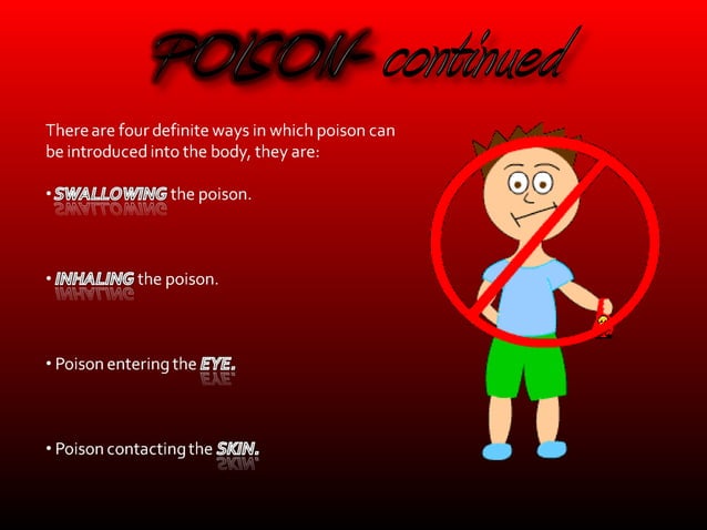 Poisons | PPT | First Aid | Injuries