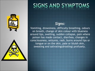 Poisons | PPT | First Aid | Injuries