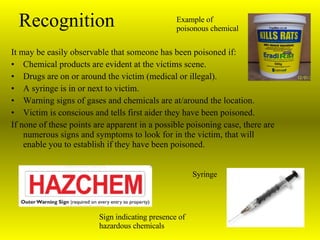 Poison | PPT | First Aid | Injuries