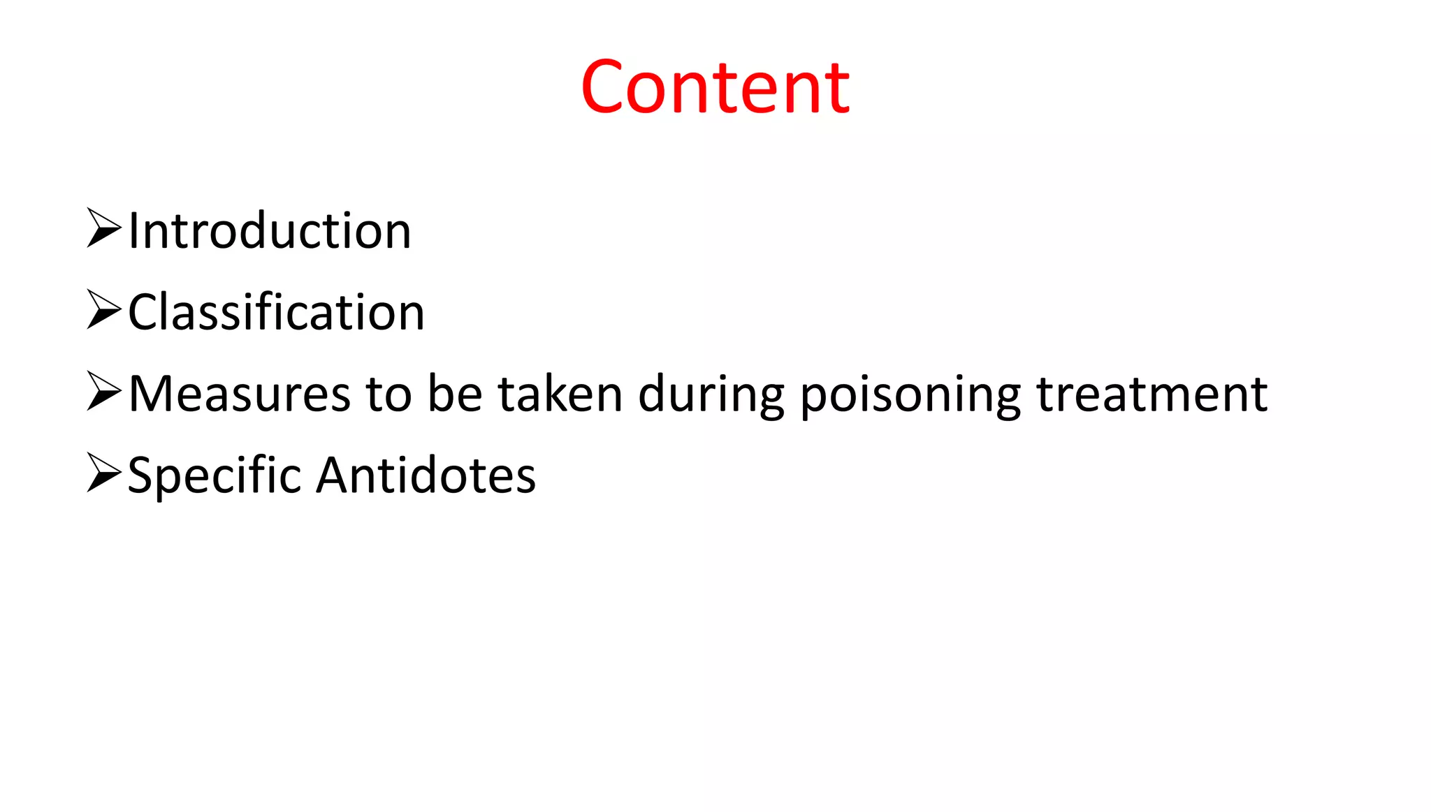 GENERAL PRINCIPLES OF TREATMENT OF POISONING | PPTX
