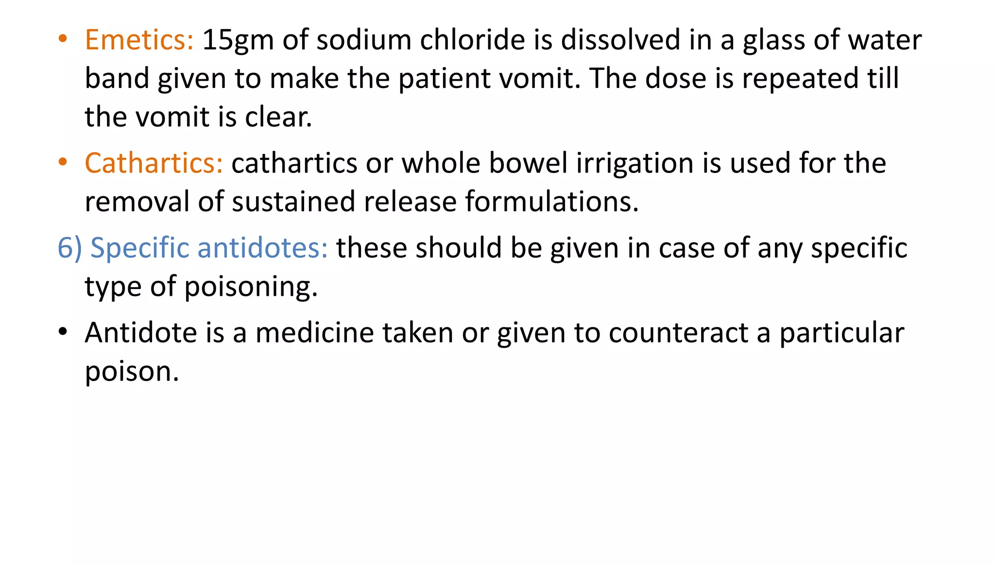 GENERAL PRINCIPLES OF TREATMENT OF POISONING | PPTX