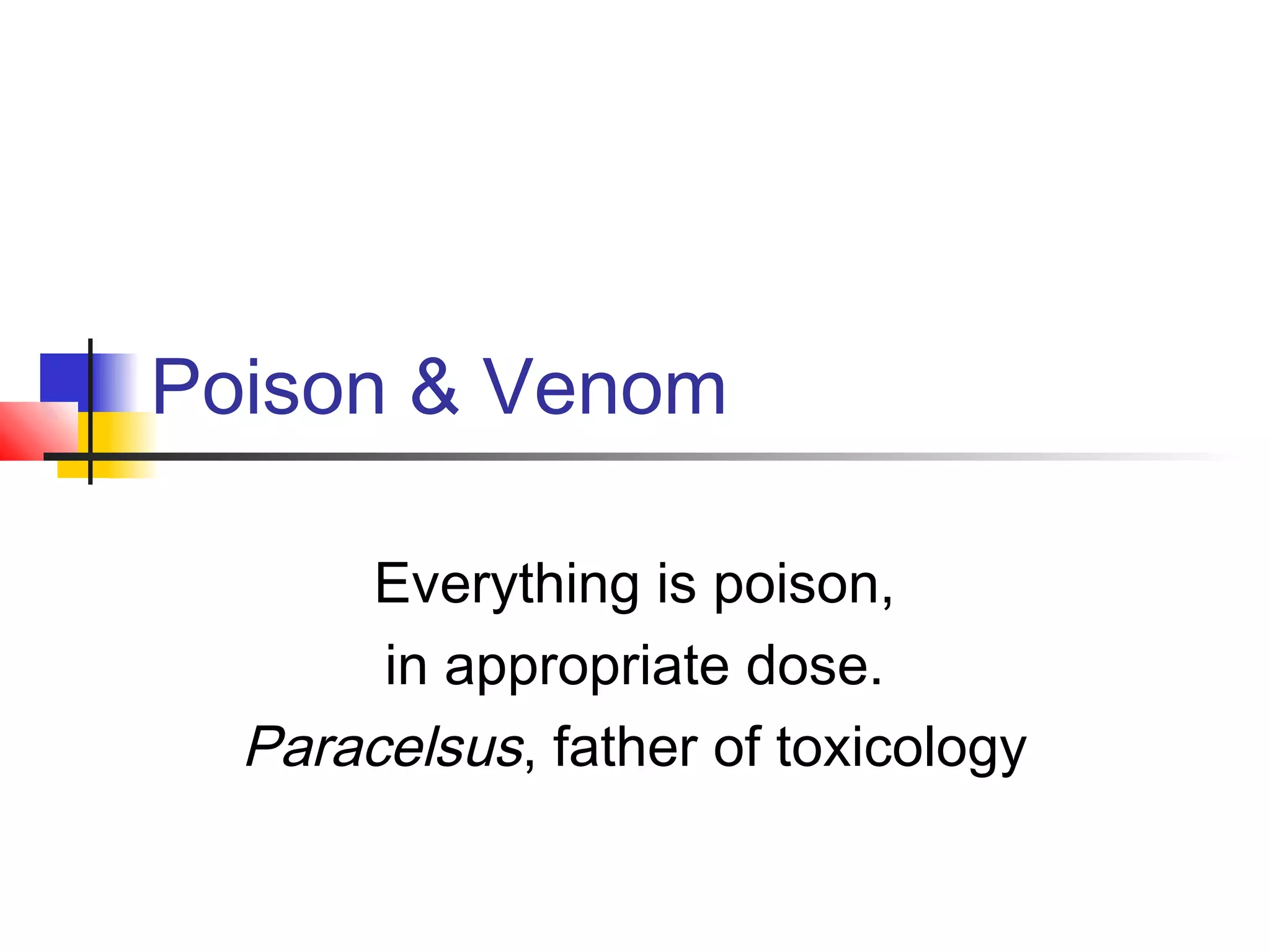 Poison & venom | PPT