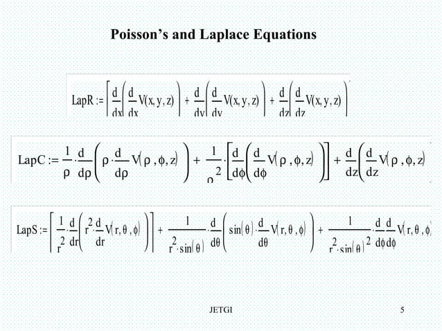 Poisson's equation 2nd 4 | PPT | Physics | Science