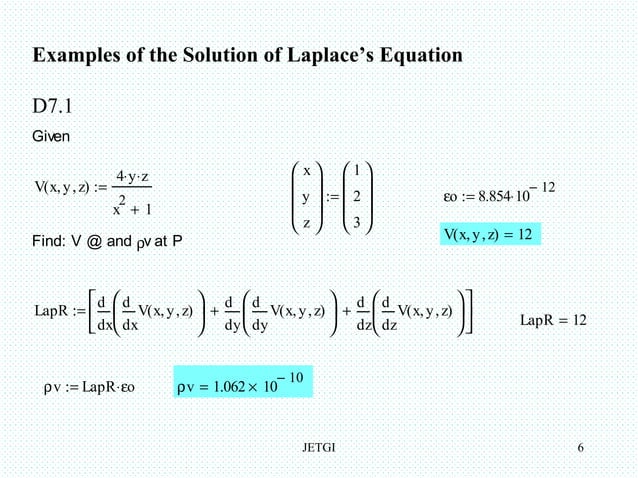 Poisson's equation 2nd 4 | PPT | Physics | Science