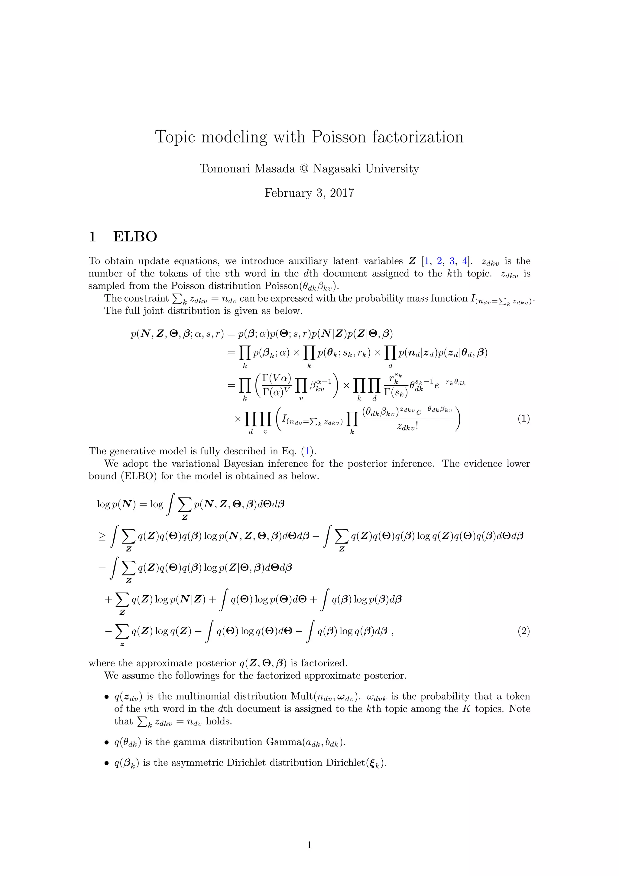 Poisson factorization | PDF