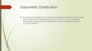 Poisson and Geometric Distribution in Statistics.pptx