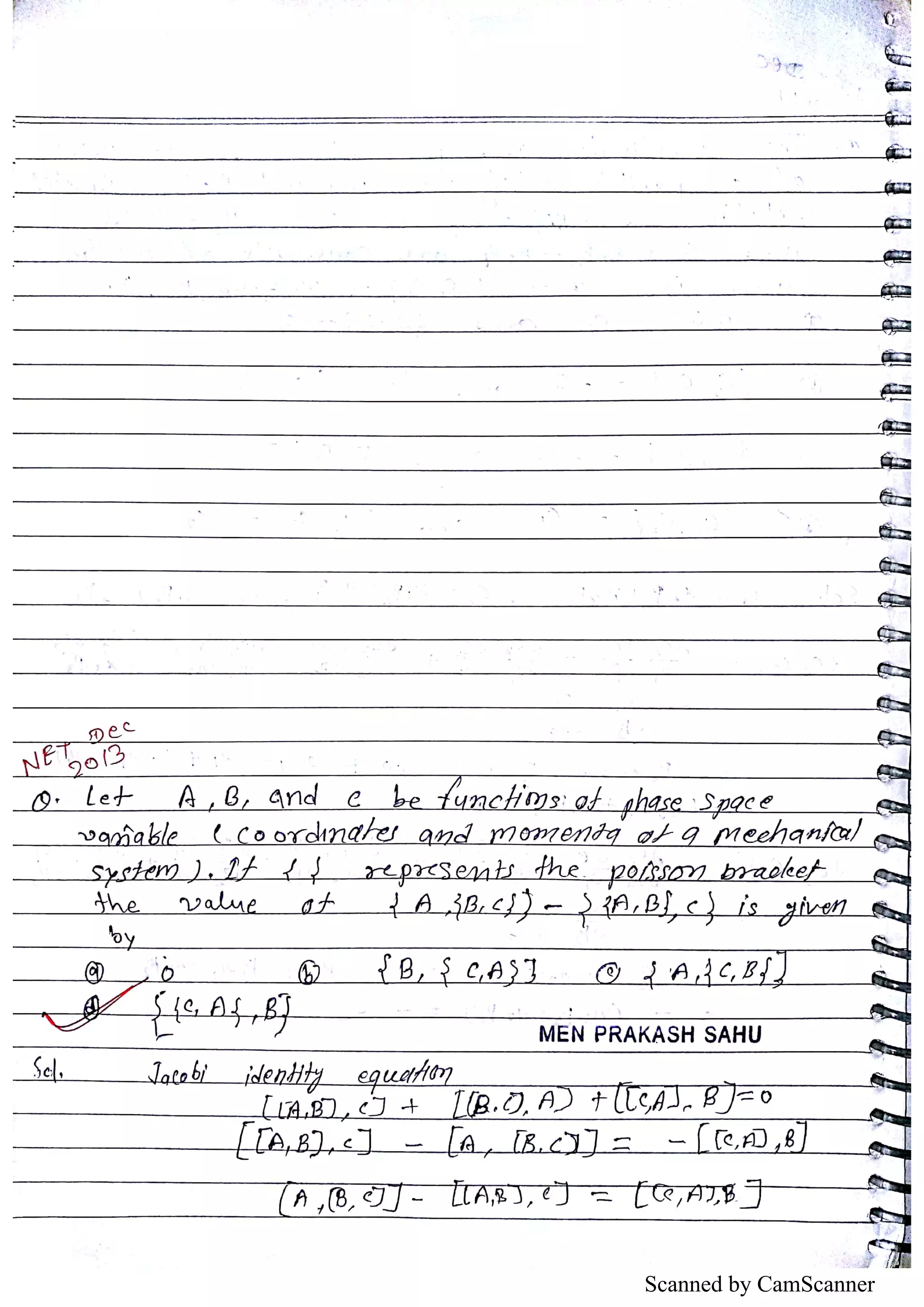 Poisson bracket (CLASSICAL MECHANICS ) | PDF