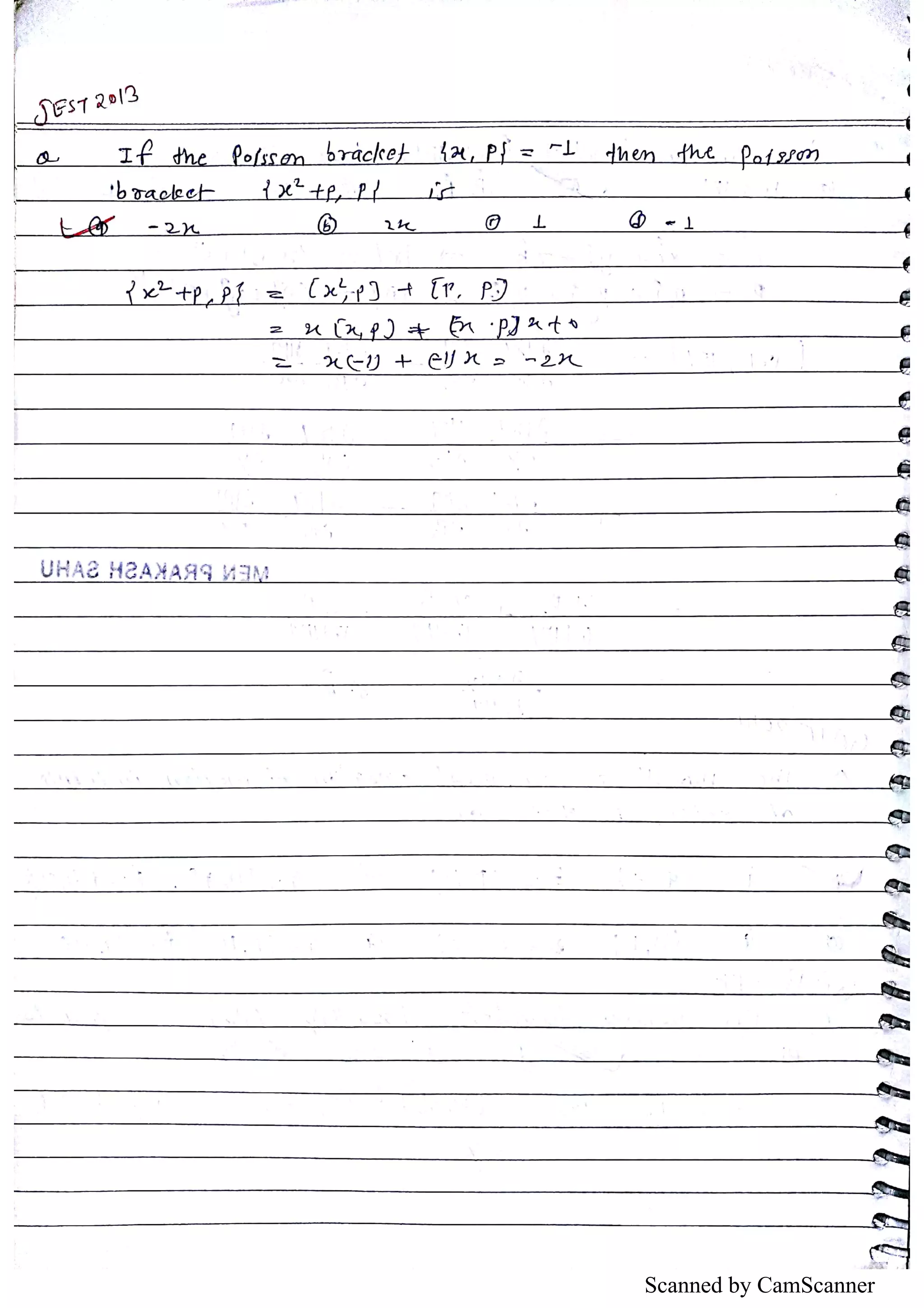 Poisson bracket (CLASSICAL MECHANICS ) | PDF