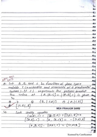 Poisson bracket (CLASSICAL MECHANICS ) | PDF