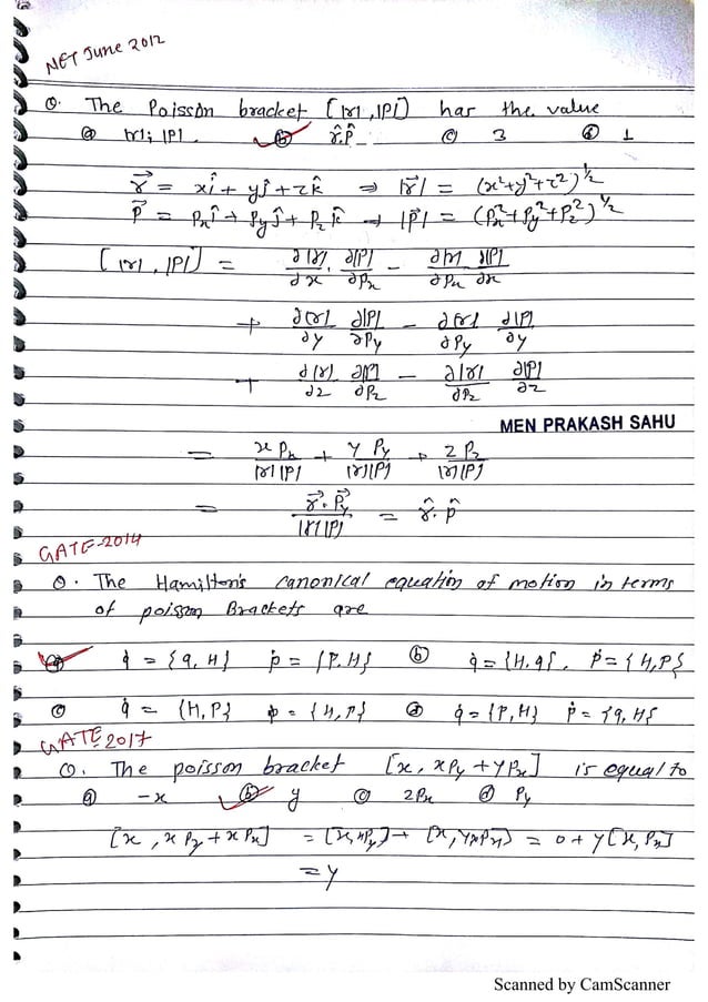 Poisson bracket (CLASSICAL MECHANICS ) | PDF