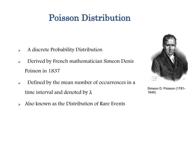 Poisson distribution: Assumption, Mean and variance | PPTX