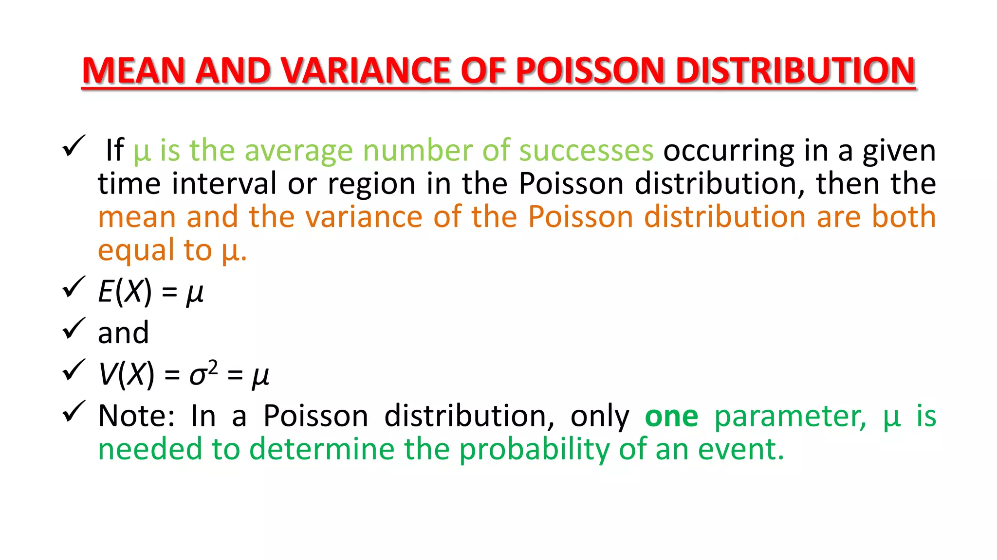 Poisson distribution | PPTX