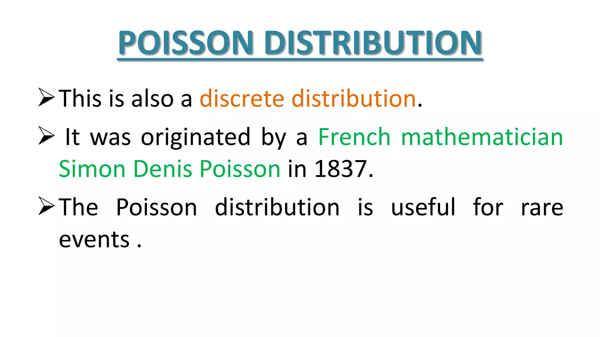 Poisson distribution | PPTX