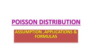 Poisson distribution | PPTX