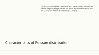 Poisson Distribution and binomial distribution | PPT