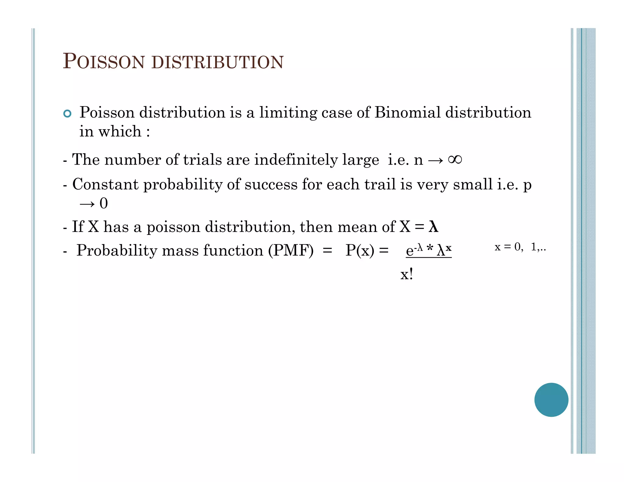 Poisson distribution business statistics | PPT