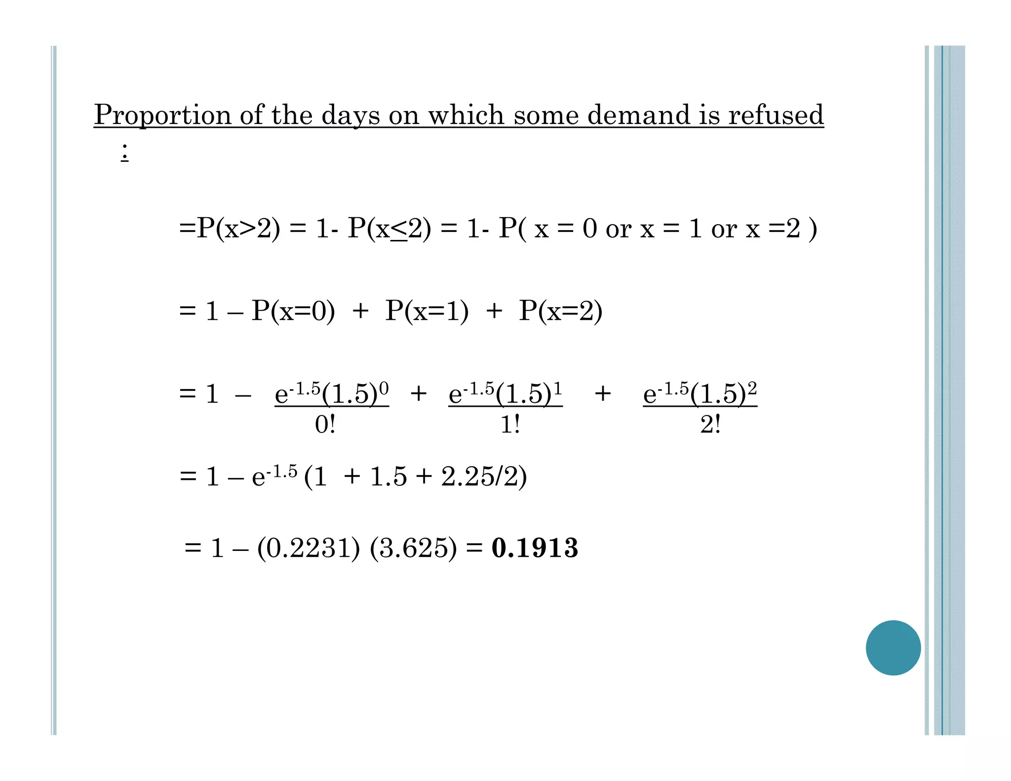 Poisson Distribution Business Statistics Ppt