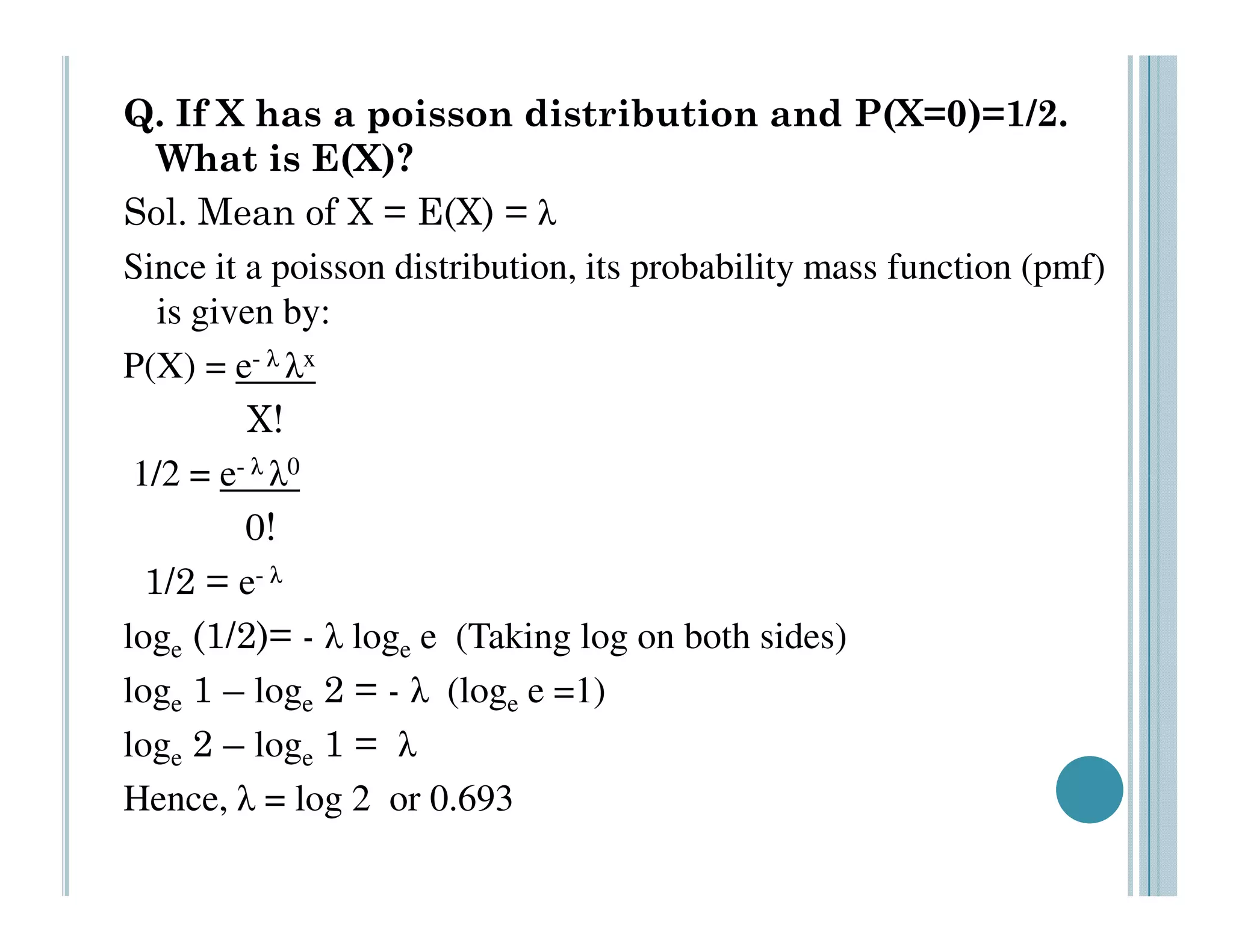 Poisson distribution business statistics | PPT