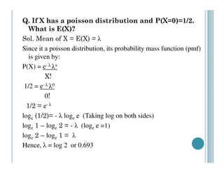 Poisson distribution business statistics | PPT