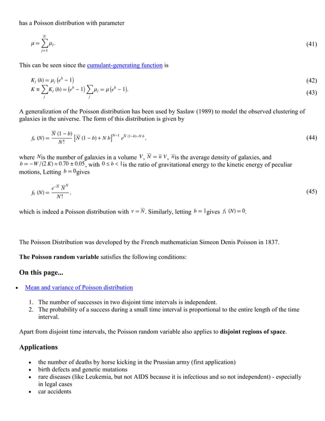 Poisson distribution jen | PDF
