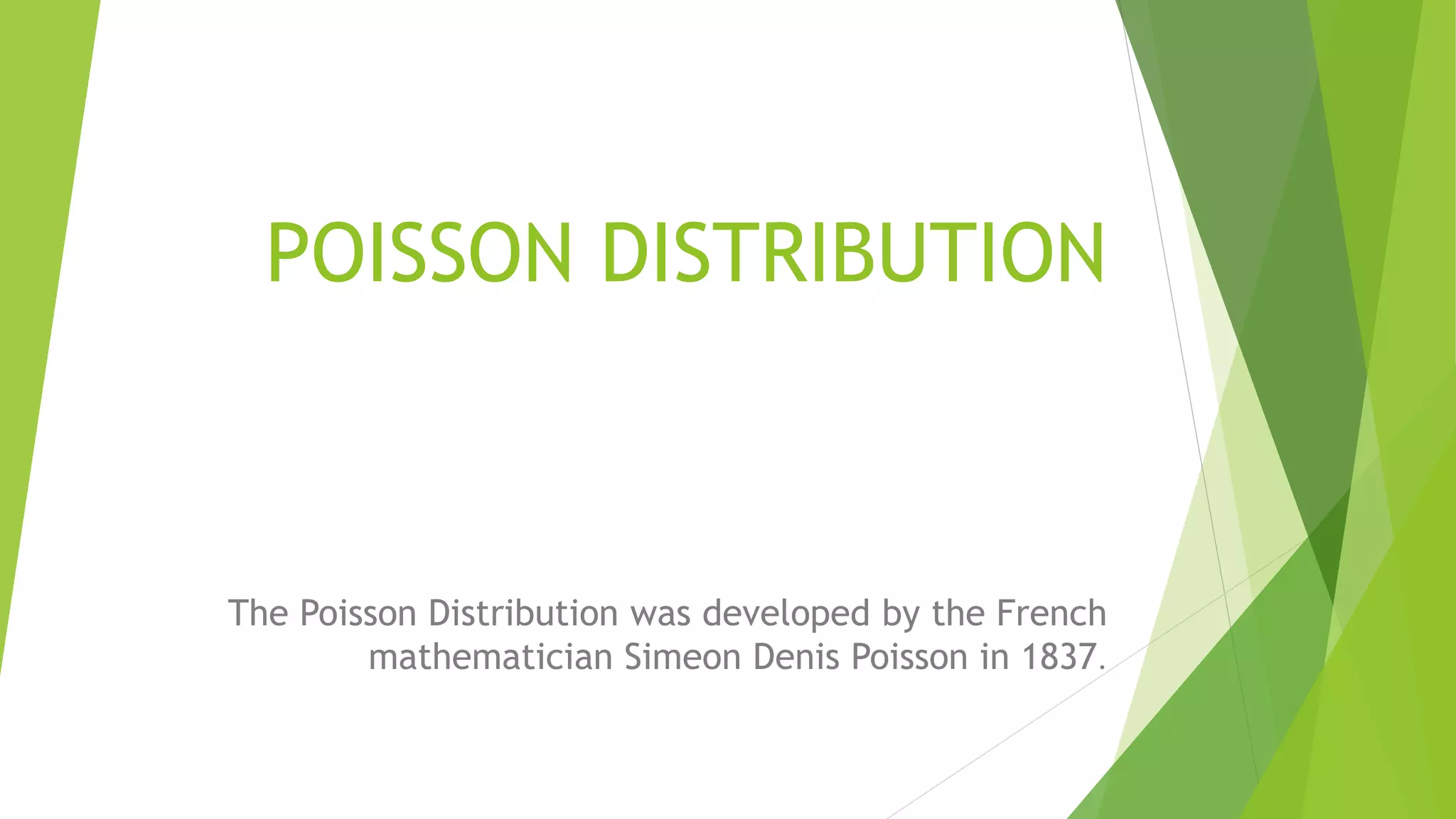 Poisson distribution assign | PPTX