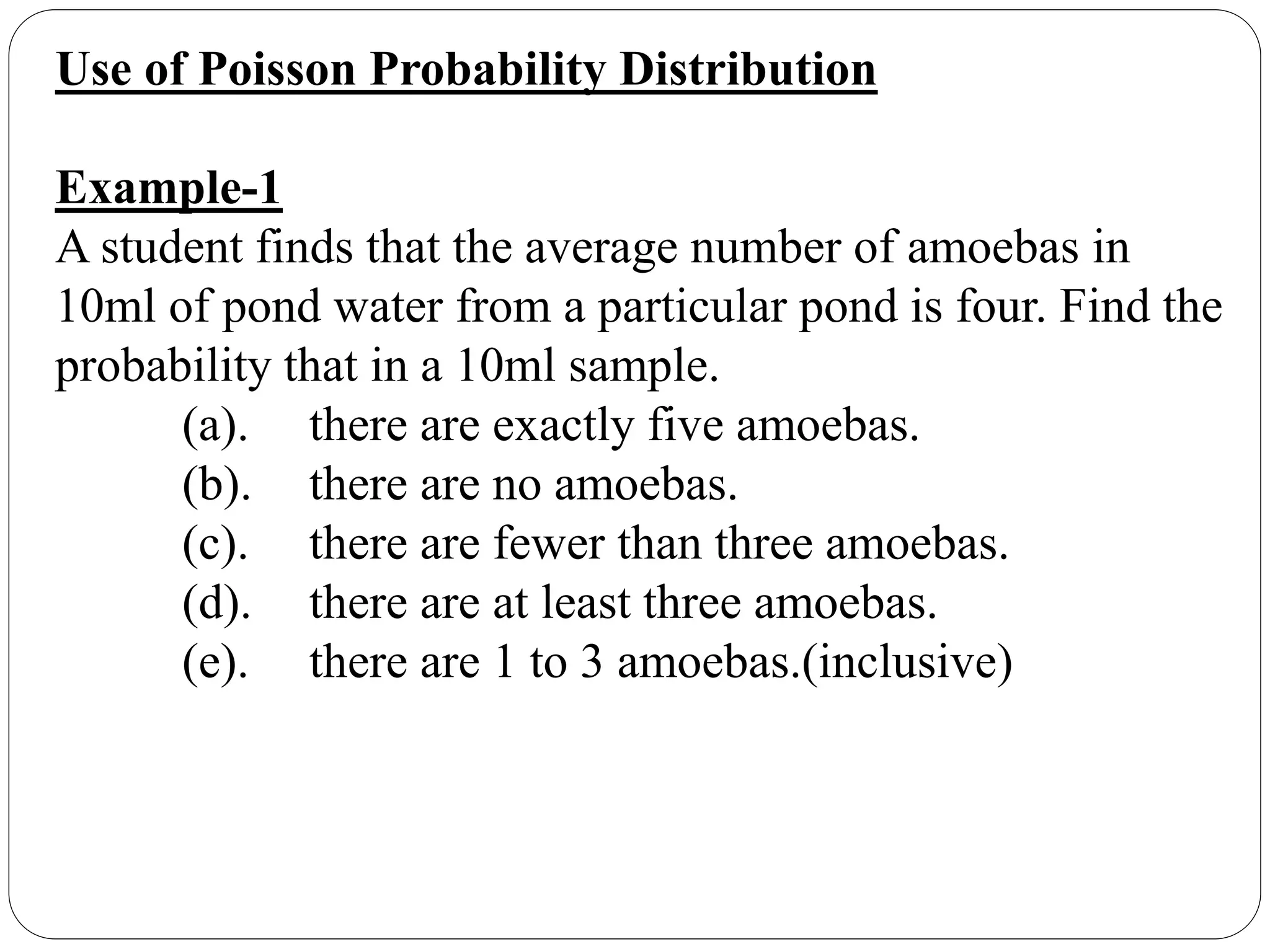Poisson probability distribution | PPTX