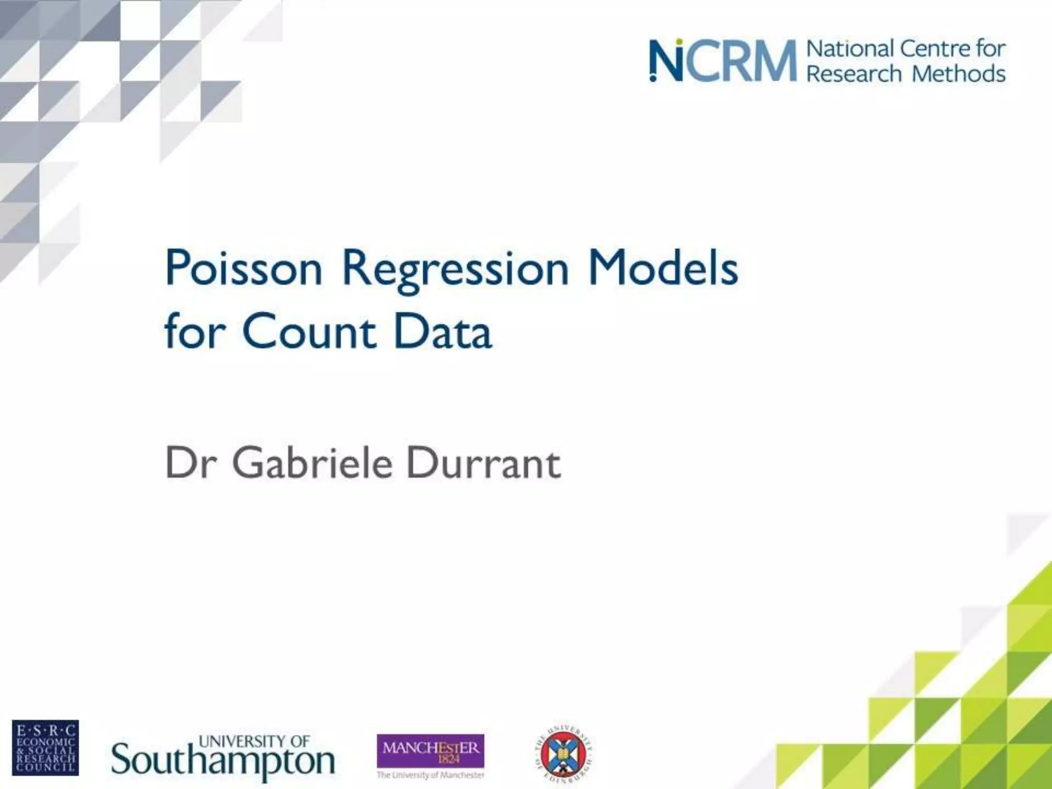 Poisson regression models for count data | PPTX