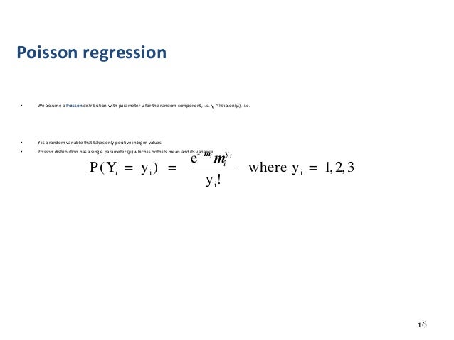 Poisson regression models for count data