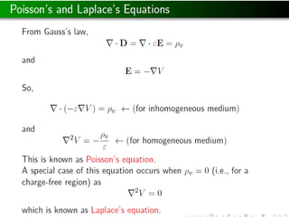 Poisson's and laplace's Equation and Uniqueness Theorem.pptx