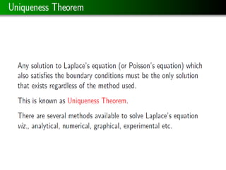 Poisson's and laplace's Equation and Uniqueness Theorem.pptx