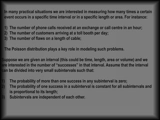 Poisson's distribution | PPTX