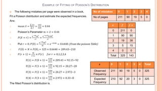 Poisson's distribution | PPTX