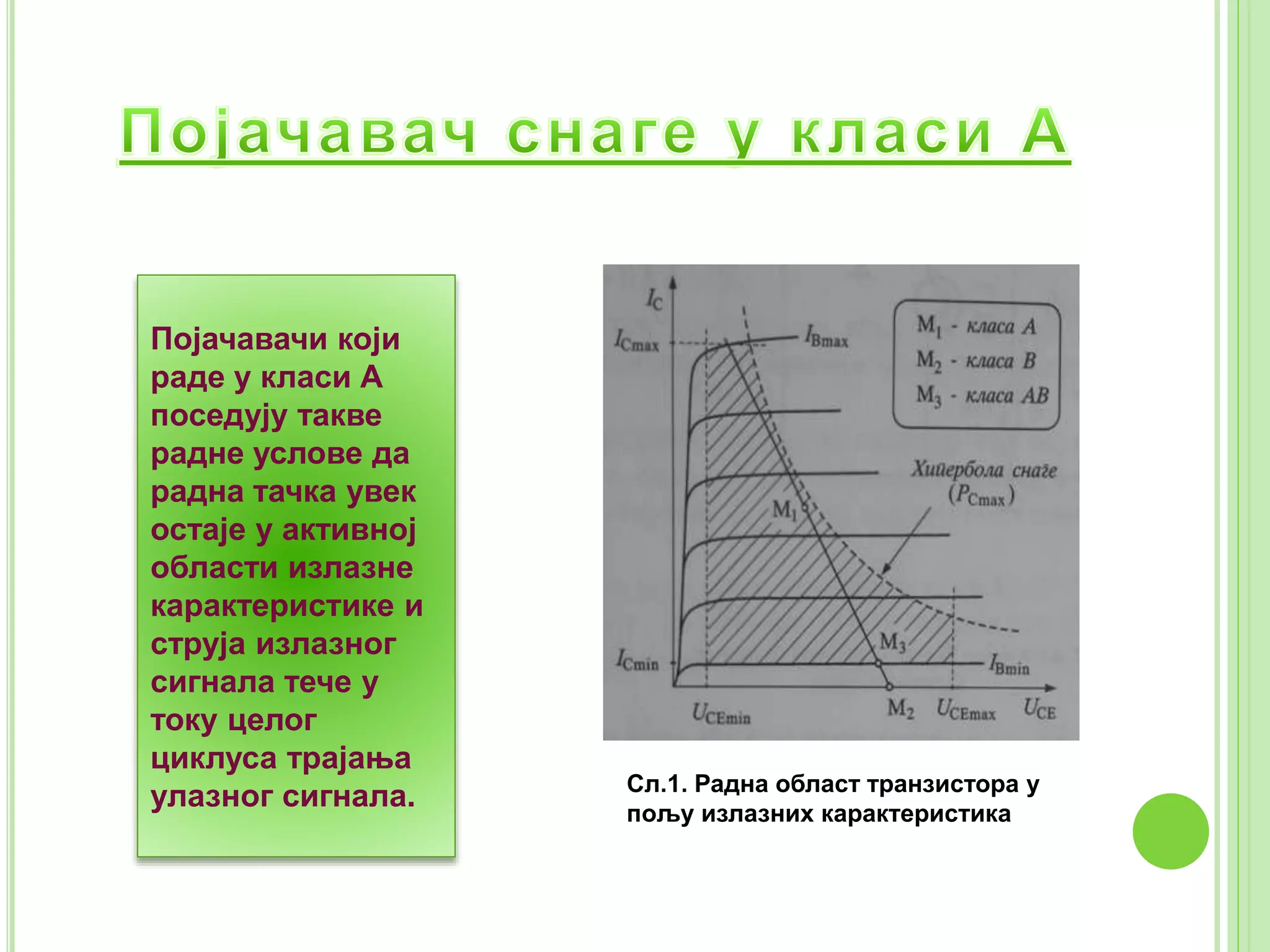 Pojacavac snage u klasi A | PPTX