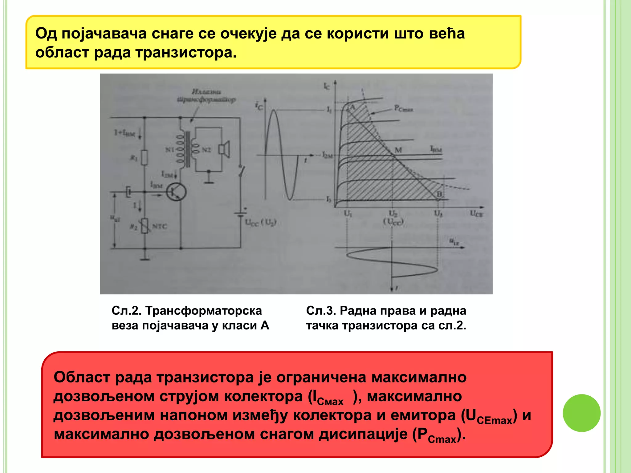 Pojacavac snage u klasi A | PPTX