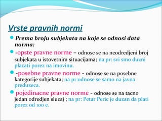 Pojam pravne norme | PPT
