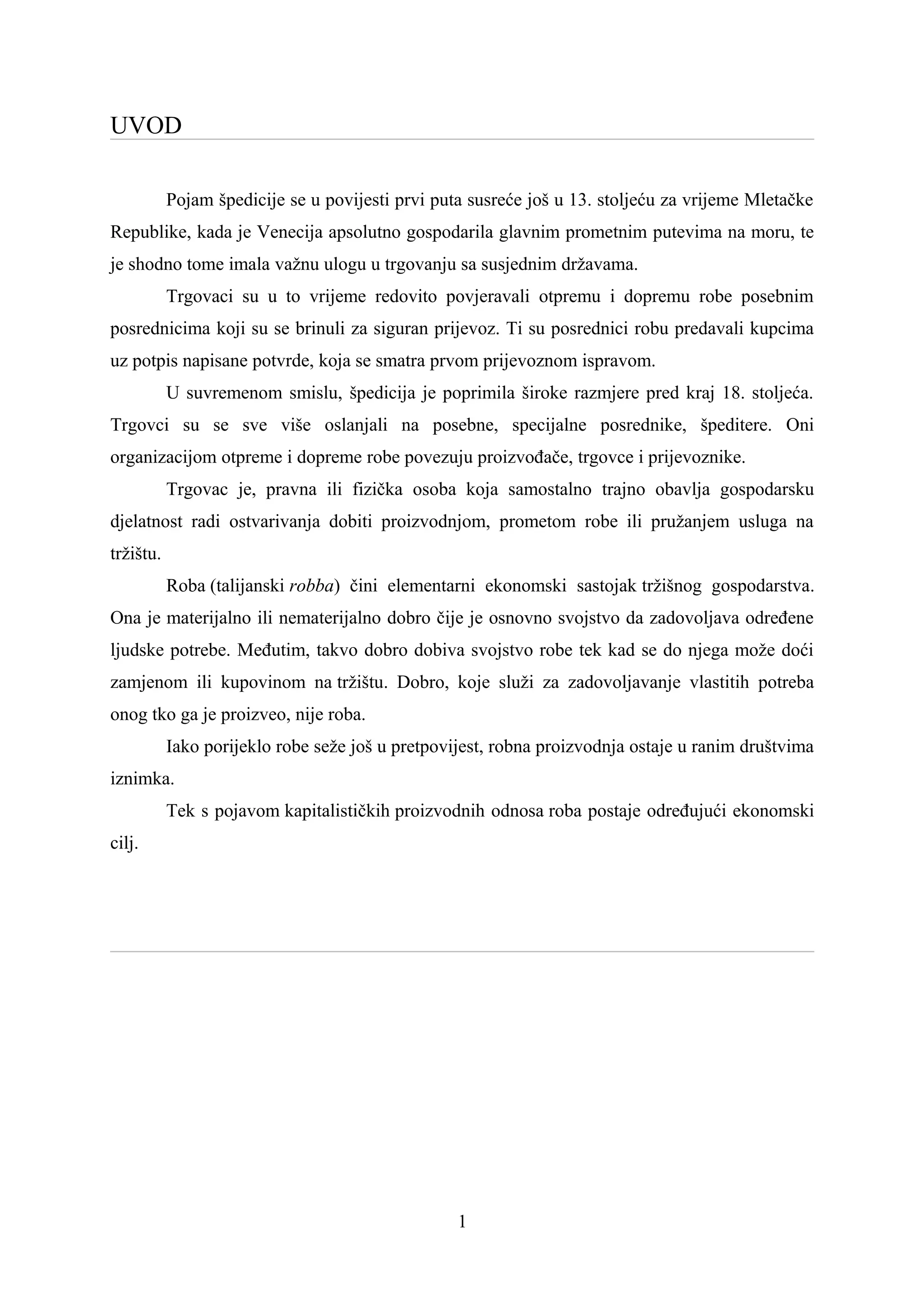 Pojam spedicije hr | PDF