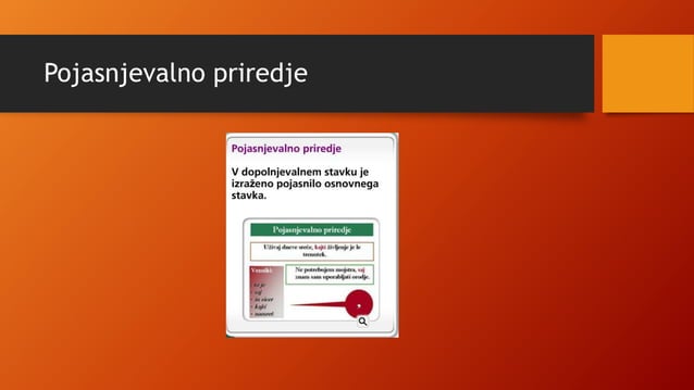 Pojasnjevalno priredje | PPTX