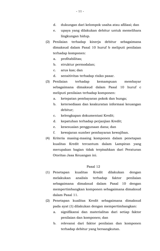 Peraturan otoritas jasa keuangan 40 2019 | PDF