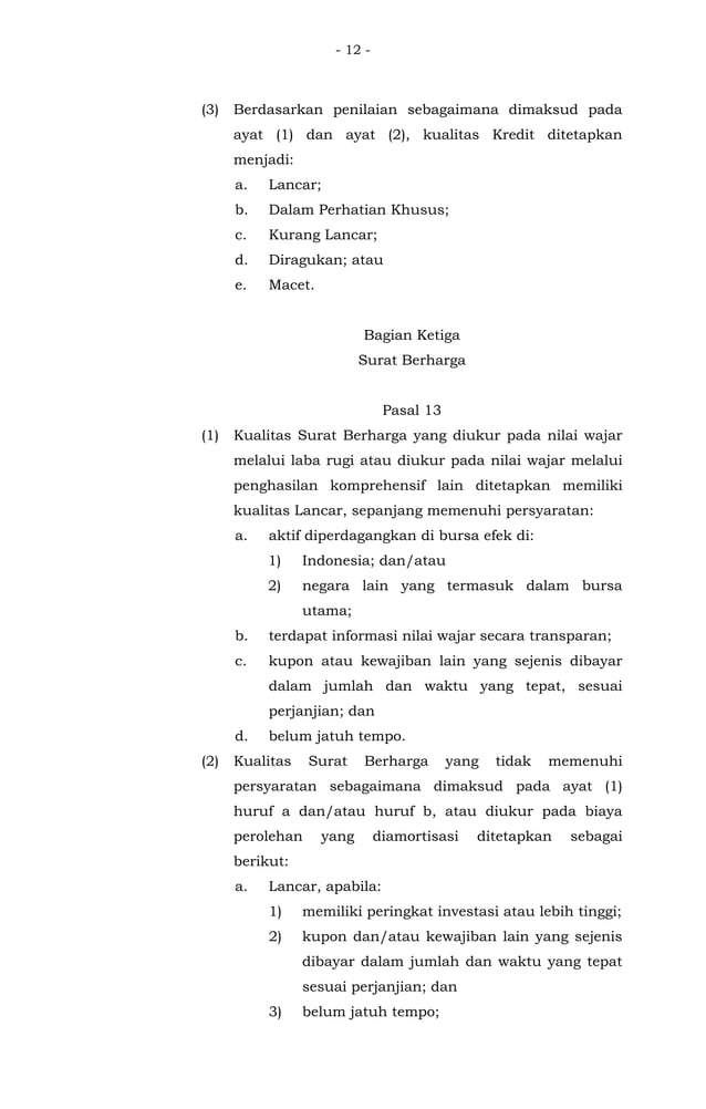 Peraturan otoritas jasa keuangan 40 2019 | PDF