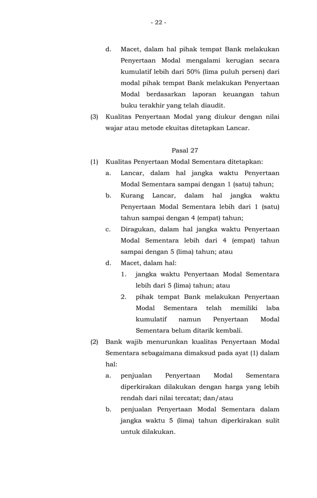 Peraturan otoritas jasa keuangan 40 2019 | PDF