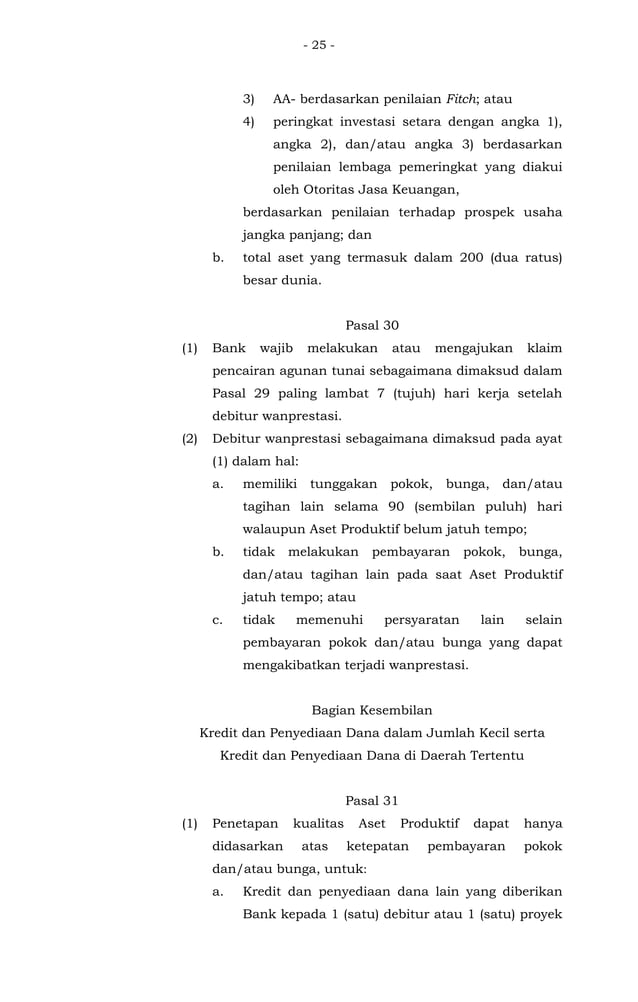 Peraturan otoritas jasa keuangan 40 2019 | PDF